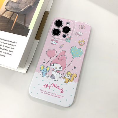 Sanrio三丽鸥HelloKitty适用于iPhone15Promax手机壳卡通菲林防摔苹果13pro保护套全包14plus二次元可爱萌系