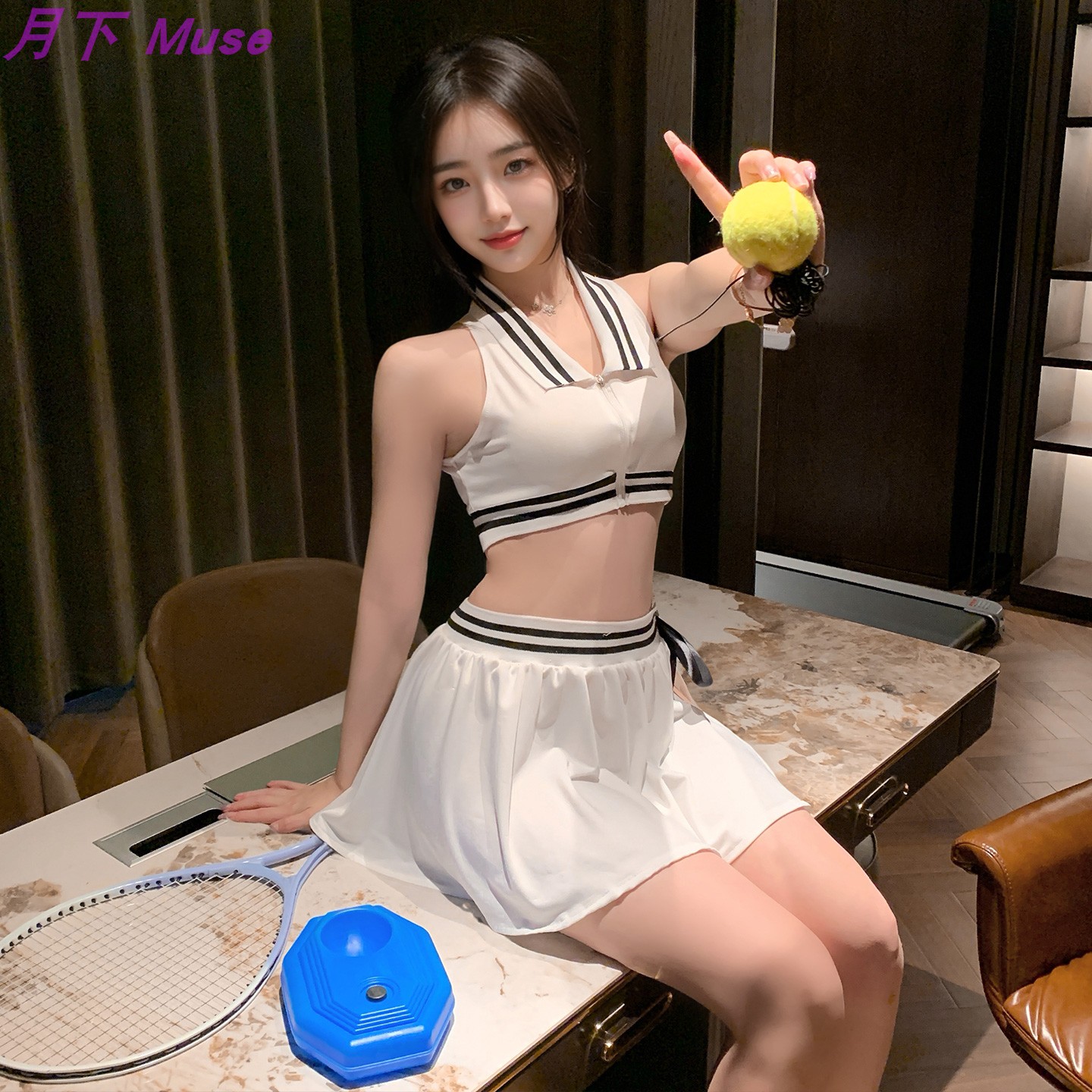 月下 Muse/网球女神分体套装氛围感迷人抹胸软妹清纯甜美性感内衣
