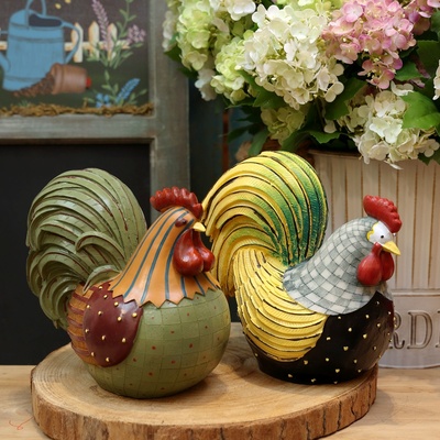 美式公鸡大吉大利创意家居摆件