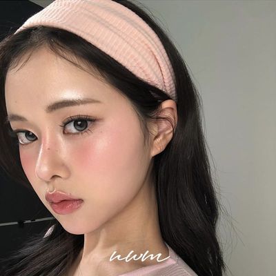 nwm(饰品)粉色发带ins韩系运动健身束发带newjeans百搭美式头带