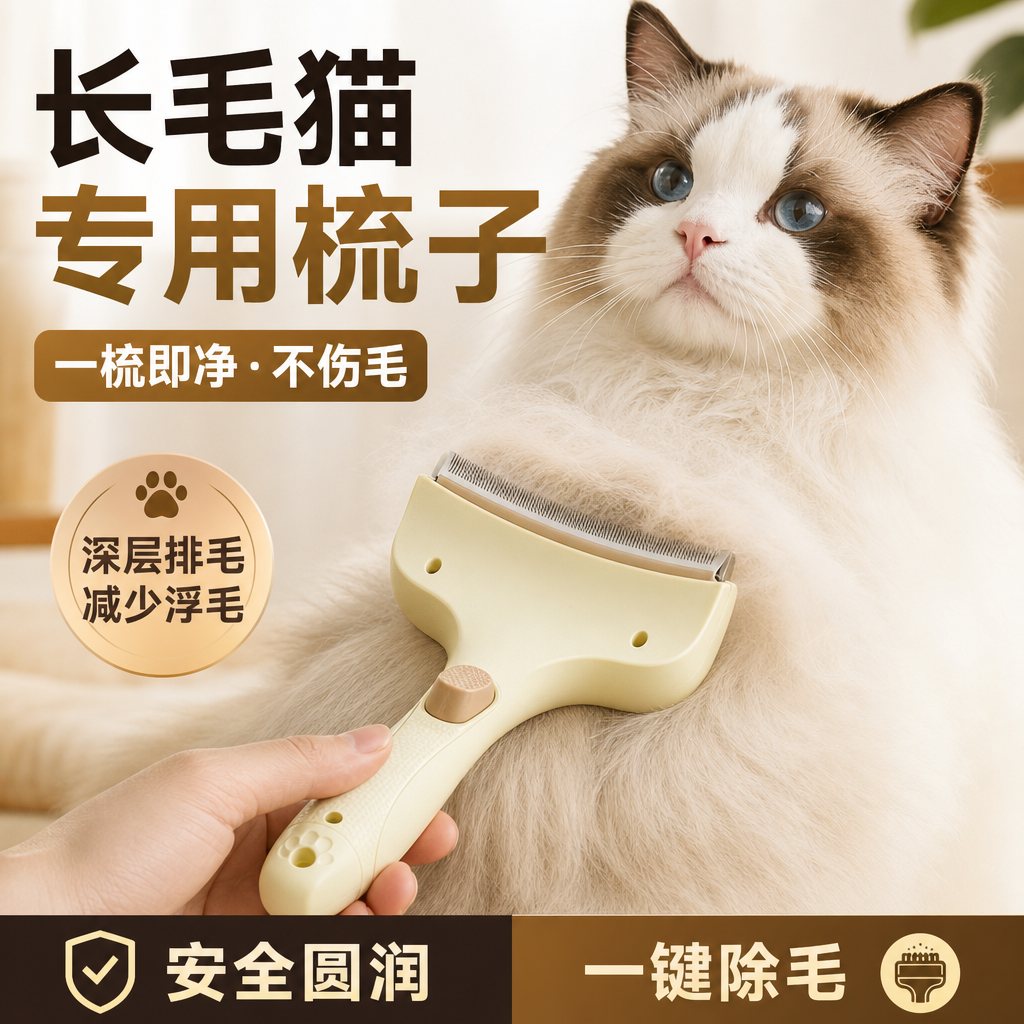 宠物/宠物食品及用品 猫/狗美容护理工具 猫狗梳子/排梳 65%
