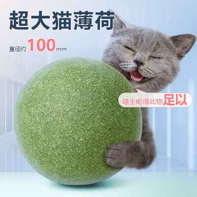 爆款10cm大号猫薄荷玩具球巨无霸泻火猫玩具逗猫磨牙神器啃咬玩具