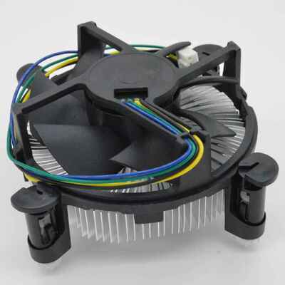 工厂直销775/115X 电脑CPU散热器吊框式风扇胶钉卡式铝制散热片