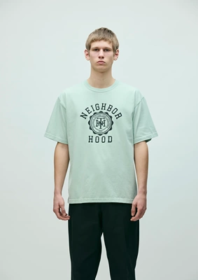 26ss设计Neighborhood男女情侣短袖T恤时尚透气圆领NBHD
