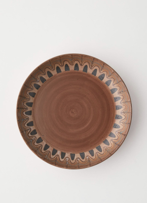 FQR LIVING 美国URBAN OUTFITTERS手工绘画陶器复古波浪碗 沙拉碗