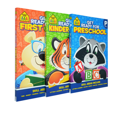 3-7岁思想者练习3册 School Zone Thinkers Get Ready for Preschool Kindergarten First Grade 儿童入学准备练习 英文原版