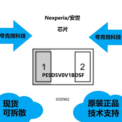 PESD5V0V1BDSF芯片具有优化二极管结构，实现超高ESD稳健性的特点