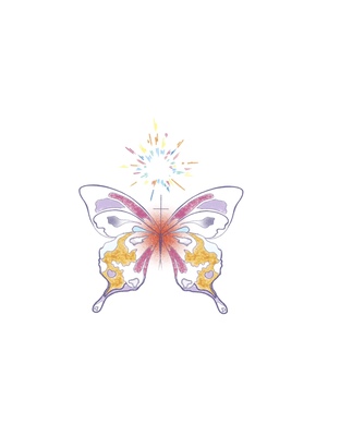 ZingTattoo纹身贴 彩色蝴蝶可爱亚文化ins风MaryJane嘻嘻