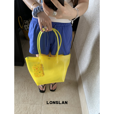 Lonslan Bag 2026新款磨砂透明果冻包夏日百搭磨砂单肩包
