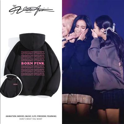 BLACKPINK演唱会同款周边连帽卫衣粉丝应援男女同款加绒薄款