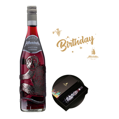 银毛猴黑皮诺丽晶干红送礼收藏