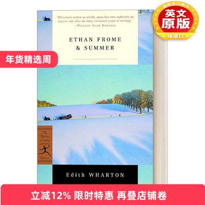 英文原版 Ethan Frome and Summer Modern Library Classics 伊登·弗洛姆 夏天 Edith Wharton伊迪丝·华顿 兰登书屋现代图书馆