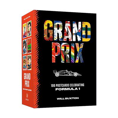 英文原版Grand Prix Postcards 100 Postcards Celebrating Formula 1 F1一级方程式大奖赛明信片100张 文创周边 进口英语原版书籍