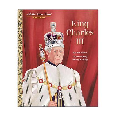 英文原版 King Charles III Little Golden Book Biographies 查尔斯三世传记 英国国王 兰登书屋精装小金书 进口英语原版书籍