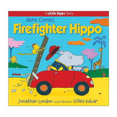 英文原版 Here Comes Firefighter Hippo 英文版 进口英语原版书籍