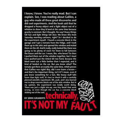 英文原版 Technically It's Not My Fault 严格来说这不是我的错 John Grandits诗集 英文版 进口英语原版书籍