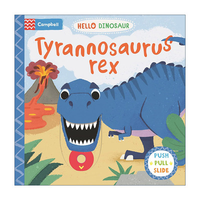 英文原版 Hello Dinosaur Tyrannosaurus Rex 你好霸王龙 儿童科普百科STEM启蒙 机关操作纸板书 英文版 进口英语原版书籍
