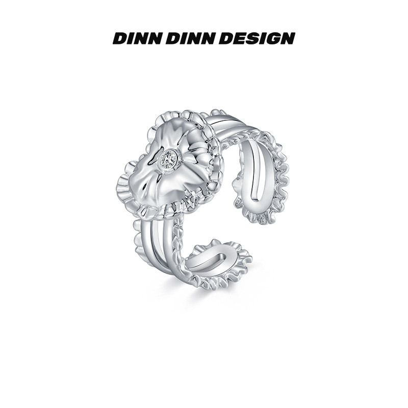 DINN DINN DESIGN爱心戒指女设计小众素圈时尚个性_虎窝淘