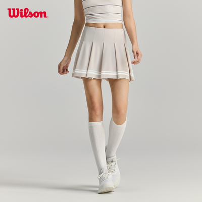 Wilson威尔胜高腰宽褶网球半身裙