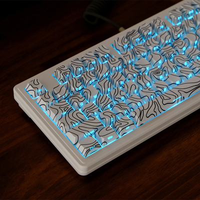 等高线侧刻透光键帽 原厂高度 热升华 机械键盘帽 wooting美加狮