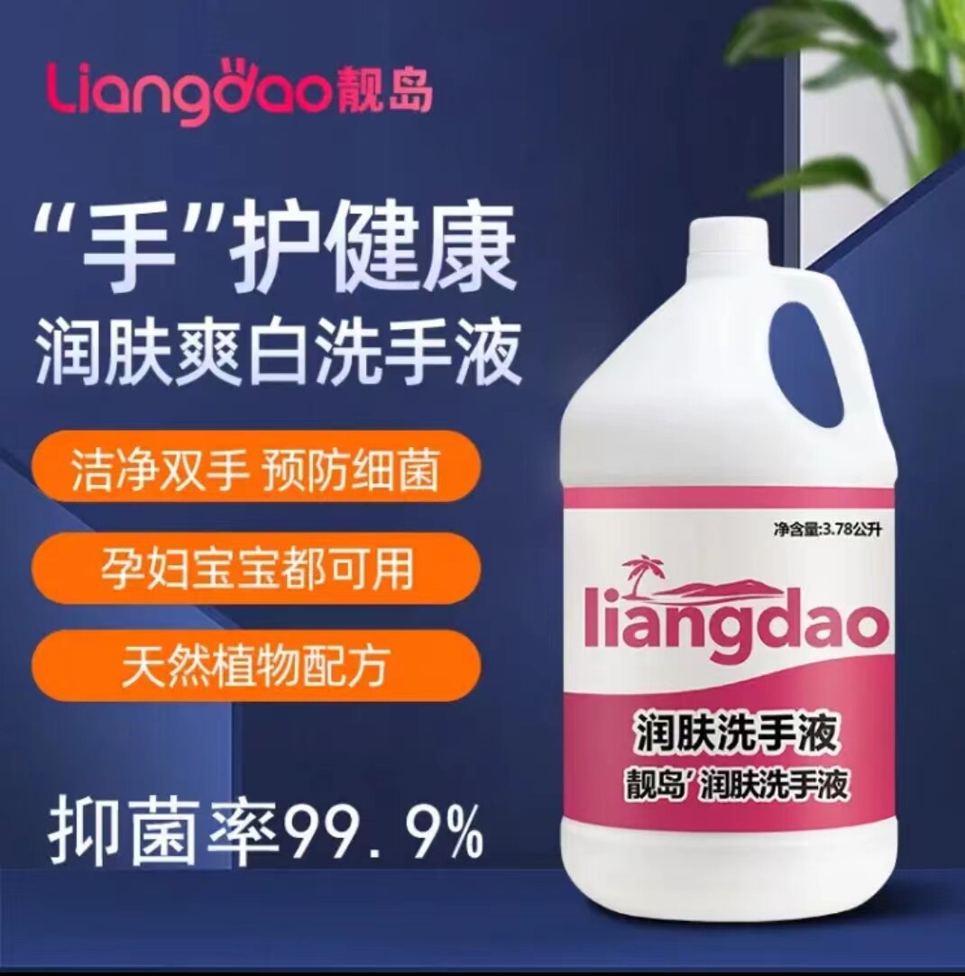 靓岛润肤洗手液抑菌洗手液大桶补充装杀菌洁净孕妇儿童可用洗手液