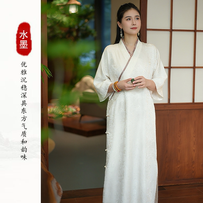 【云麟渡阙】设计师原创新中式张林手工正绢汉服制式连衣裙M77528