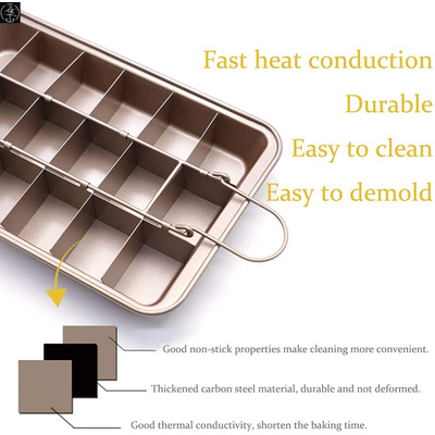 Brownie Pan Non-stick Bakeware Square Baking Tray Molds