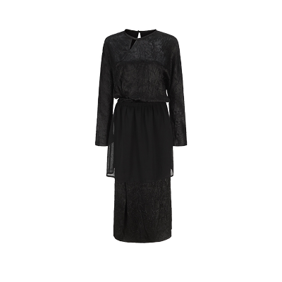 halfmoon新中式腰部系扣连衣裙