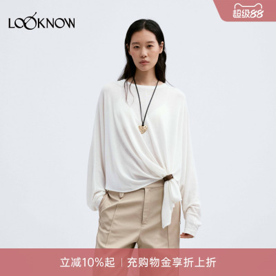 mediumwell X LOOKNOW设计师品牌26秋季新品不对称长袖罩衫白色