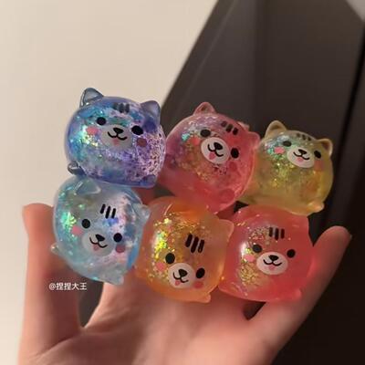 麦芽糖猫咪解压球needoh小猫捏捏麦芽糖减压玩具捏捏乐解压