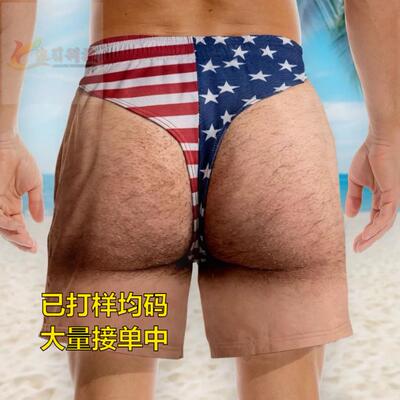 节日户外造型Funny Patriotic Men Swim Trunks搞笑短裤