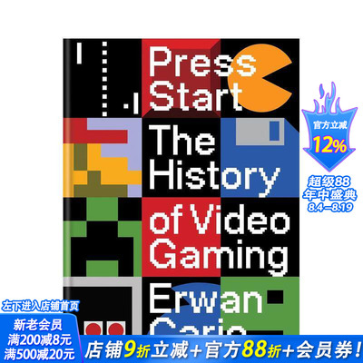 【预售】电子游戏全史典藏图鉴：从马里奥到我的世界 Press Start  原版英文艺术插画原画设定集 正版进口书