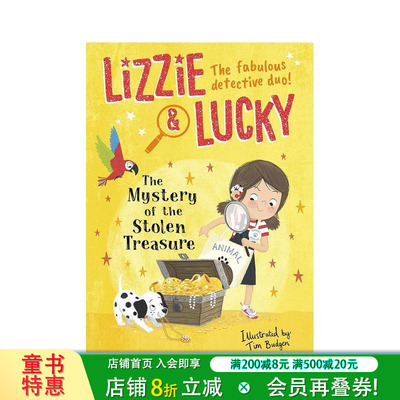 【预售】【莉齐与幸运】#2：失窃宝藏之谜 Lizzie and Lucky:The Mystery of the Stolen Treasure英文儿童桥梁章节故事书拓展阅读