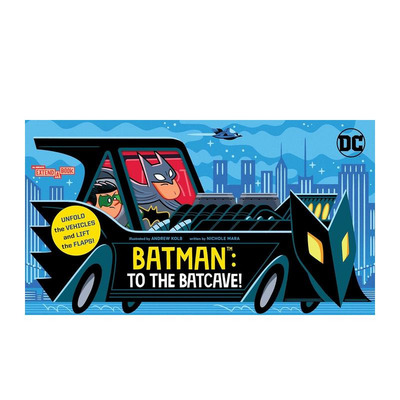 【预售】【风琴折页书】蝙蝠侠：前往蝙蝠洞！ 【Extend-a-Book】Batman: To the Batcave!? 纸板书 英文儿童故事插画绘本书