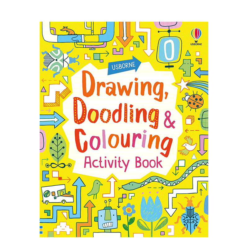 【现货】英文原版 绘画、涂鸦和涂色活动手册 Drawing, Doodling and Colouring Activity Book 儿童趣味书 亲子英语早教