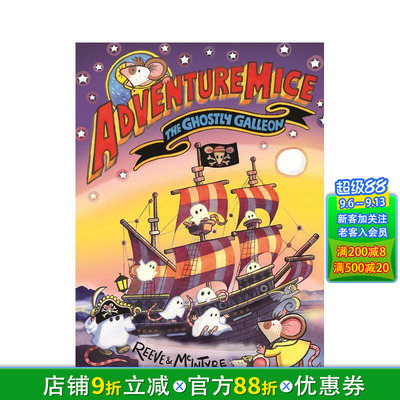 【现货】冒险萌鼠团：幽灵帆船 Adventuremice: The Ghostly Galleon 英文儿童桥梁章节故事 英语拓展阅读进口书