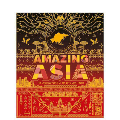 【现货】神奇亚洲：史诗大陆百科全书 Amazing Asia: An Encyclopedia of an Epic Continent 精装英文儿童插画科普绘本 进口童书