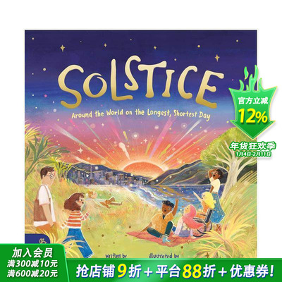 【现货】夏至/冬至： 在最长最短的一天环游世界 Solstice: Around the World on the Longest 英文儿童插画故事绘本 进口童书