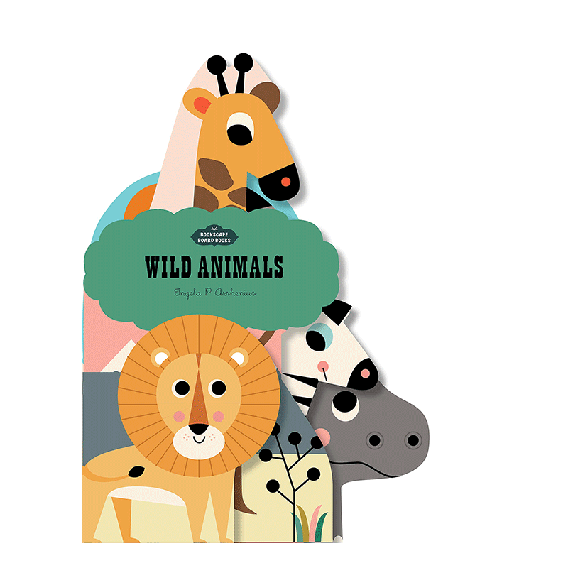 【现货】英文原版 【立体书】野生动物 Bookscape Board Books: Wild Animals   儿童趣味英语 动物启蒙早教 0岁以上 正版进口