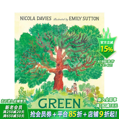 【预售】绿色：我们星球的植物故事 Nicola Davies&Emily Sutton Green 英文儿童插画科普绘本 进口童书