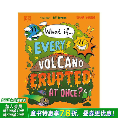 【多册选拍】脑洞百科2册：如果所有火山同时喷发？/如果没有鼻涕 What if?-All the Volcanoes Erupted  英文儿童插画科普绘本书