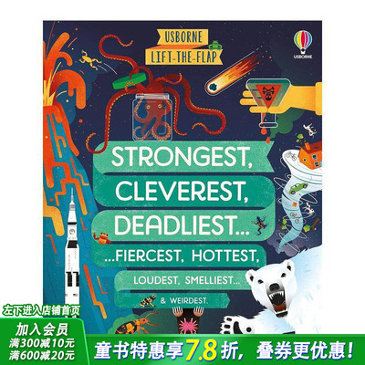 【现货】英文原版 【翻翻书】更坚强/更聪明/更致命的 Strongest, Cleverest, Deadliest 奇妙世界百科 进口图书 善优童书
