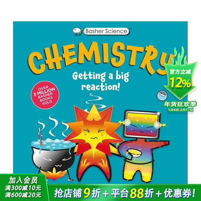 【现货】巴舍科学：化学：引发大反应 Basher Science: Chemistry: Getting a Big Reaction 英文儿童插画科普绘本 进口童书