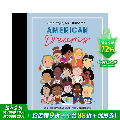 【预售】【小人物大梦想】英文原版 美国梦 【Little People, Big Dreams】American Dreams 名人故事 儿童英语插画绘本 精装