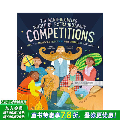 【预售】令人兴奋的非凡比赛世界 The Mind-Blowing World of Extraordinary Competitions 英文儿童插画故事绘本 英语进口童书
