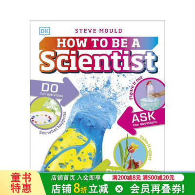【预售】英文原版 如何成为科学家 How to be a Scientist 儿童英语全彩指南精装图集 DK 10岁以上 善优童书