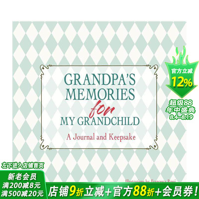 【预售】祖父赠孙辈的回忆录：珍藏手札 Grandpa's Memories for My Grandchild 英文儿童趣味互动绘本 英语早教进口书