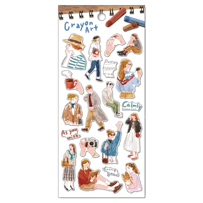 mindwave贴纸蜡笔生花系列