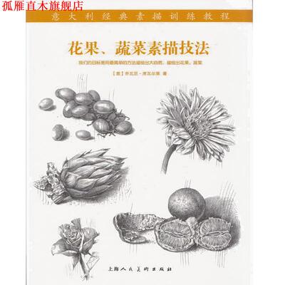 【正版书】 花果、蔬菜素描技法---意大利经典素描训练教程-W （意）席瓦尔第 著,吴晨荣 译 上海人民美术出版社