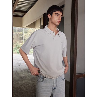 NTALK 索罗娜3M夜光反光印花隐藏可调节抽绳下摆POLO短袖